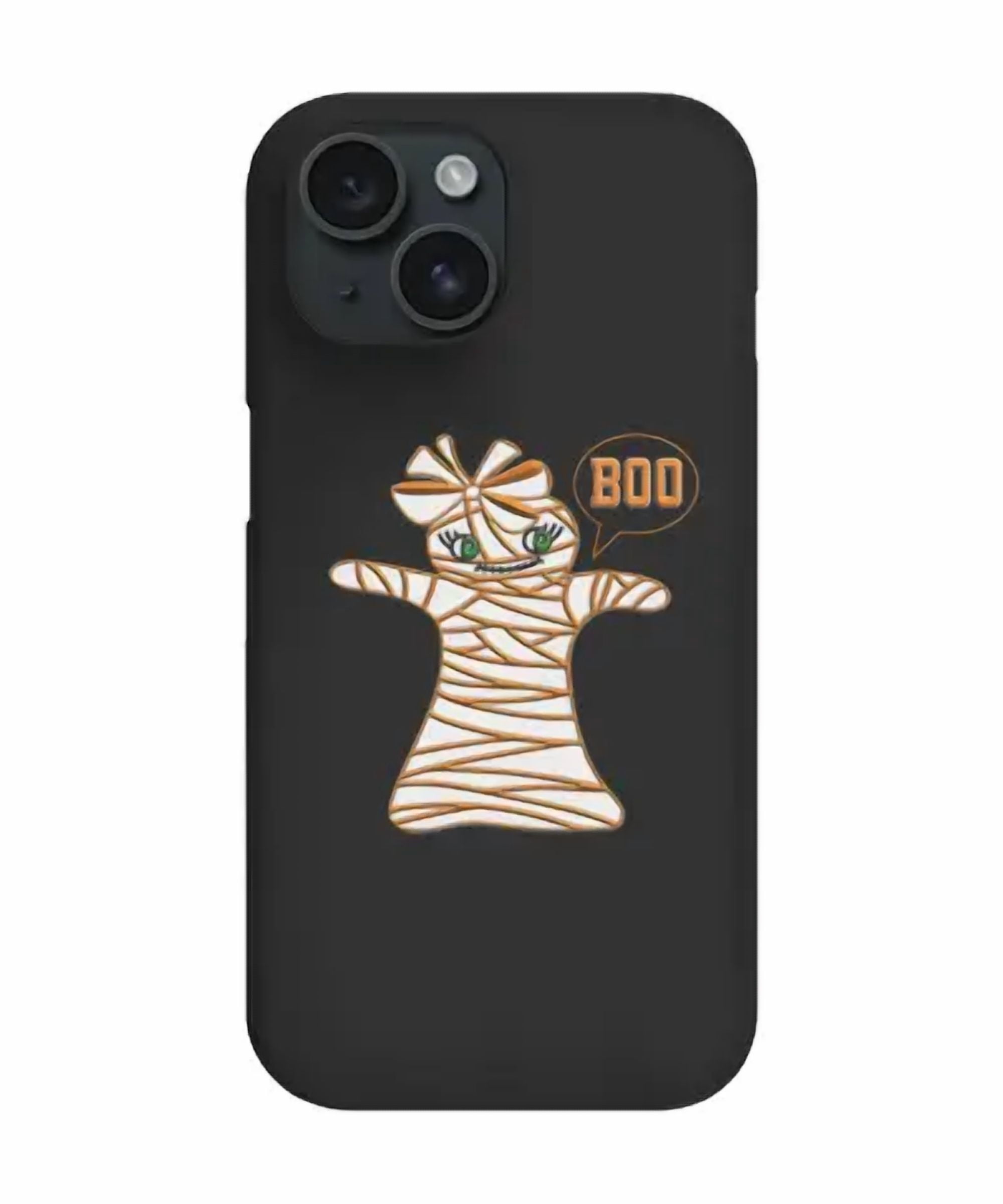 Cute Mummy Ghost Girl Kawaii Ribbon Boo Phone Case for iPhone 16 15 14 ...