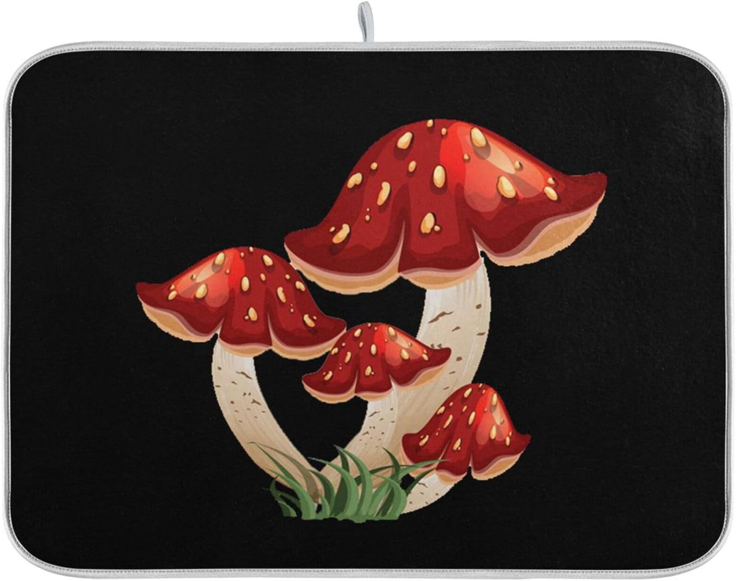 Cute Mushroom Dish Drying Mat for Kitchen Counter Microfiber Drying ...