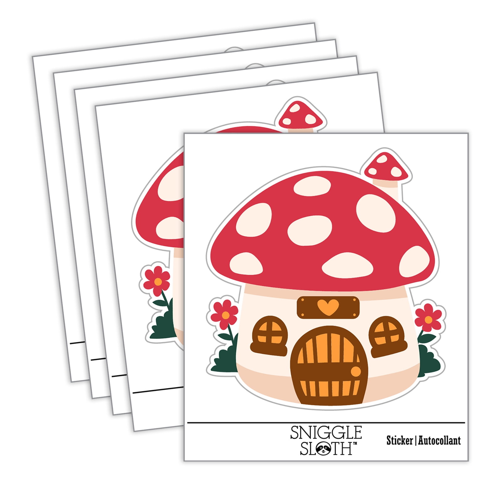 Cute Mushroom Gnome Home Car Window Bumper Water Bottle Phone Tablet ...