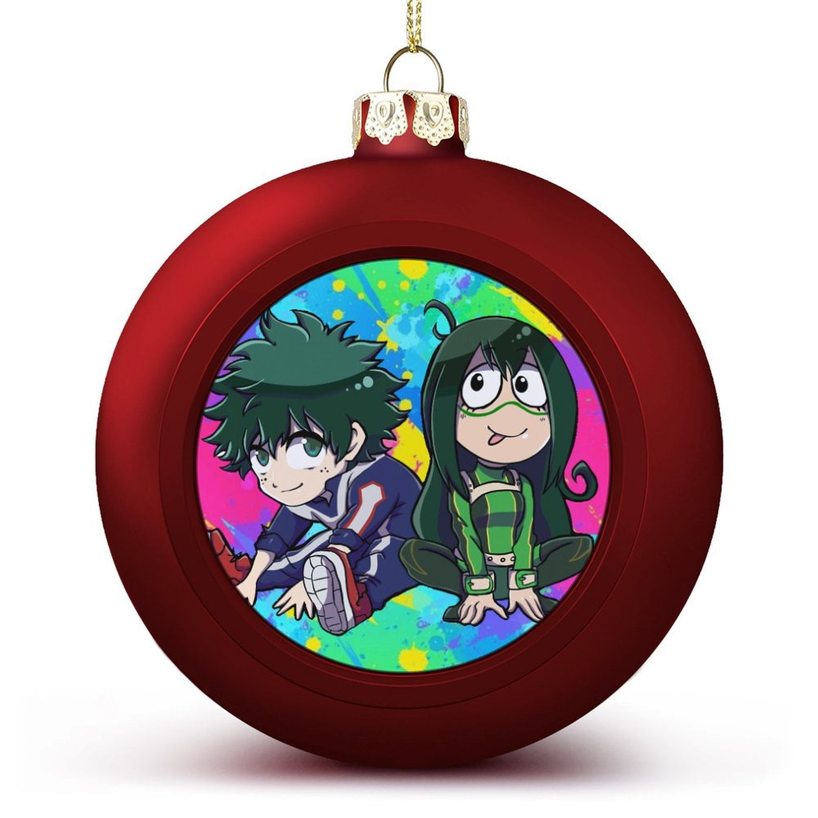 Cute My Hero Academia Christmas Balls Sparkling Christmas Tree Hanging ...