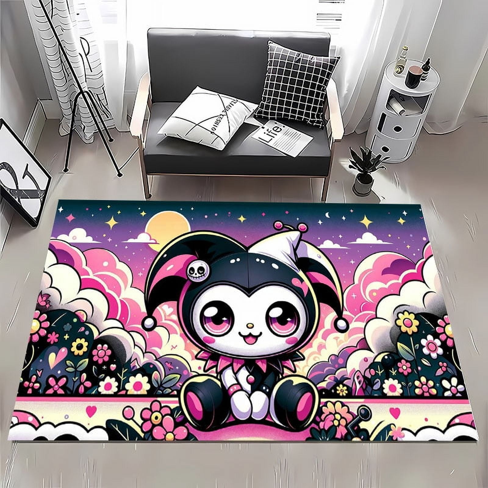 Cute My M-Melody Kurom1 3DHD Anime Carpet for Living Room Cartoon ...