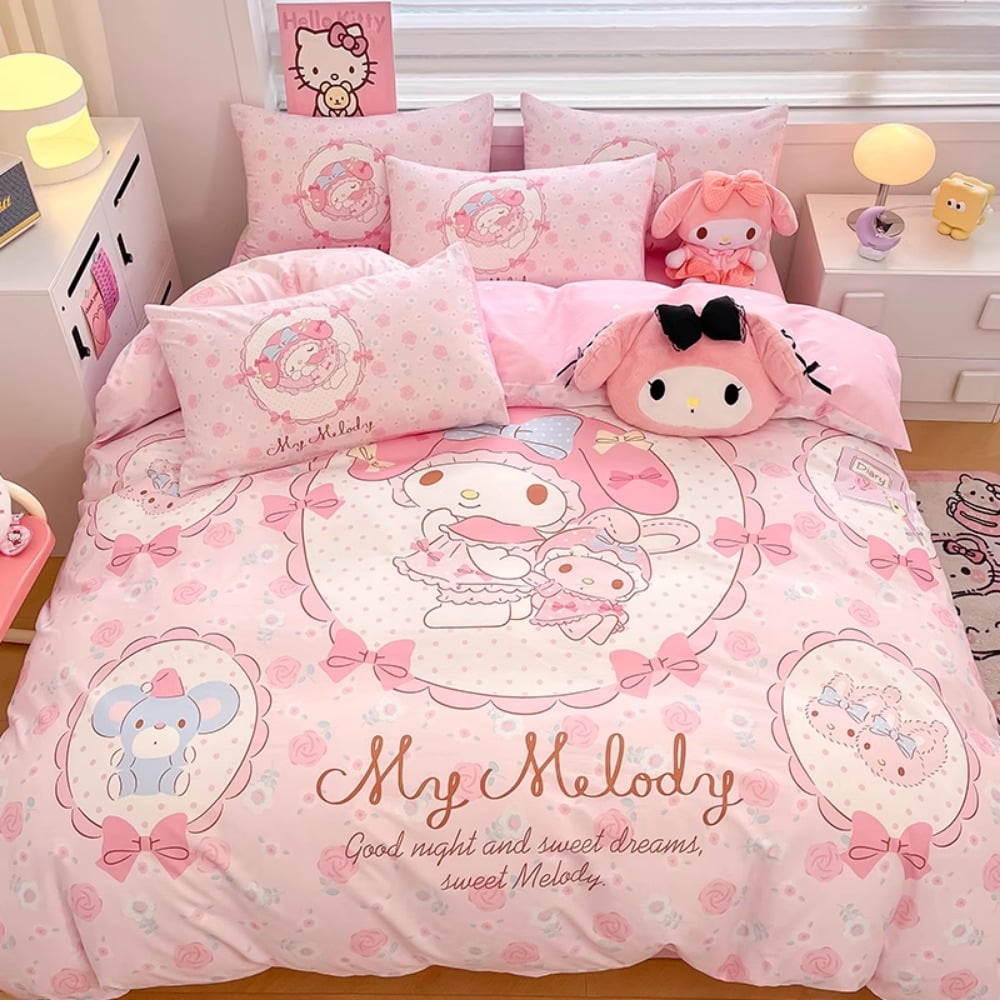 Cute My Melody Bed Duvet Cover Without Filling Pillowcase Home Decorative Gift - Walmart.com