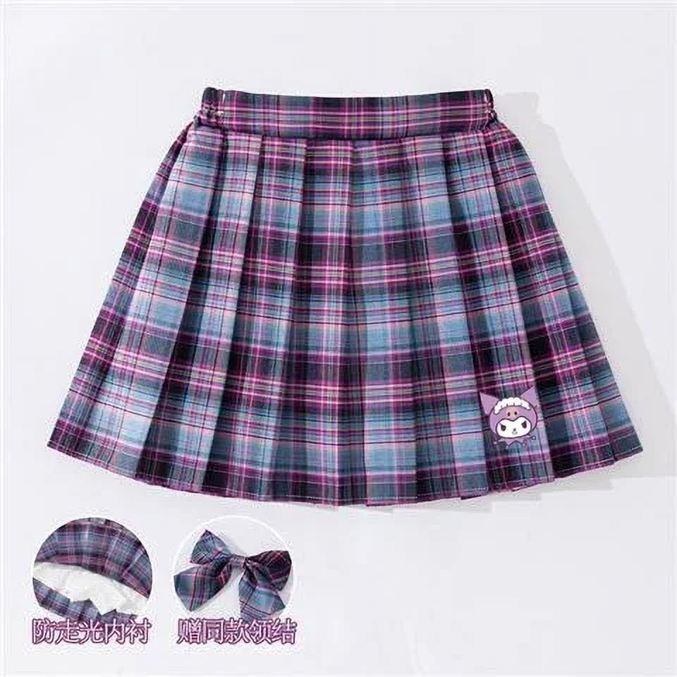 Cute My Melody Hellokittys Kuromi Girls' JK Pleated Skirt Cartoon ...