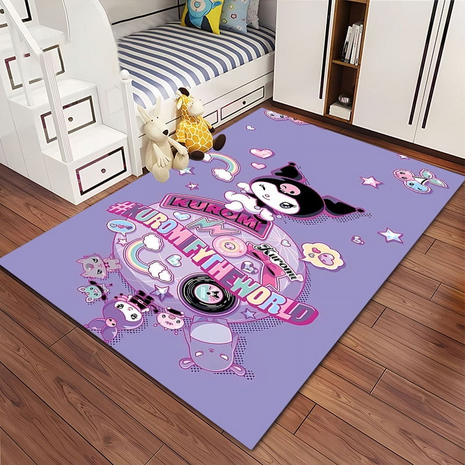 Cute My Melody Kuromi Anime Carpet for Living Room Cartoon Bedroom Sofa ...