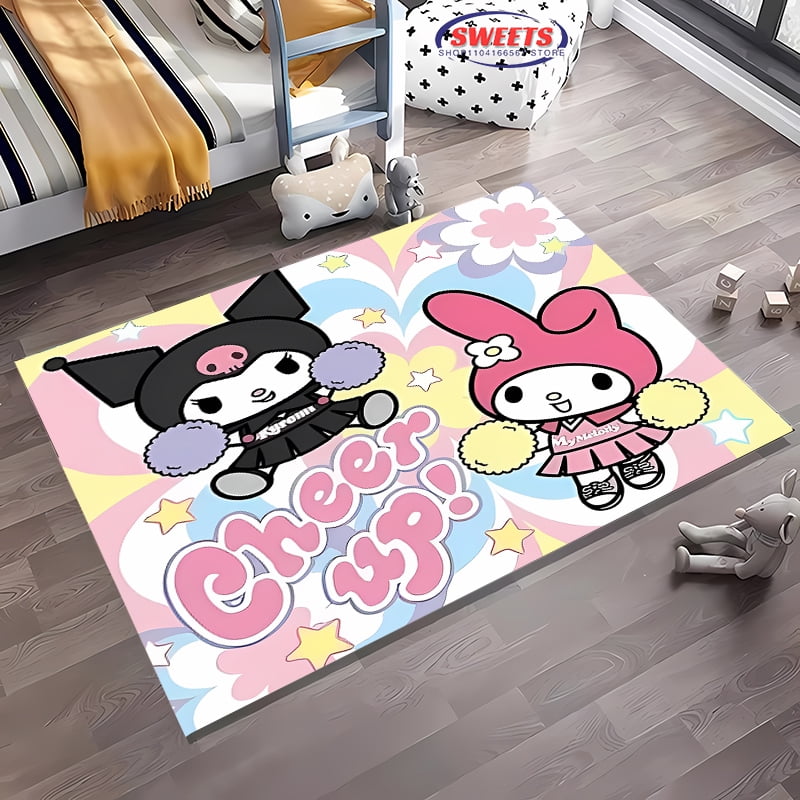 Cute My Melody Kuromi Large Area Carpet for Home Living Room Bedroom ...