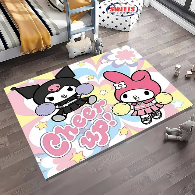 Cute My Melody Kuromi Large Area Carpet for Home Living Room Bedroom ...