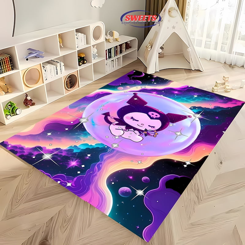 Cute My Melody Kuromi Large Area Carpet for Home Living Room Bedroom ...