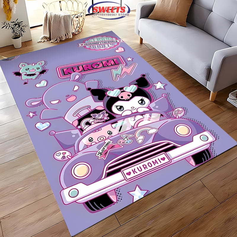 Cute My Melody Kuromi Large Area Carpet for Home Living Room Bedroom ...