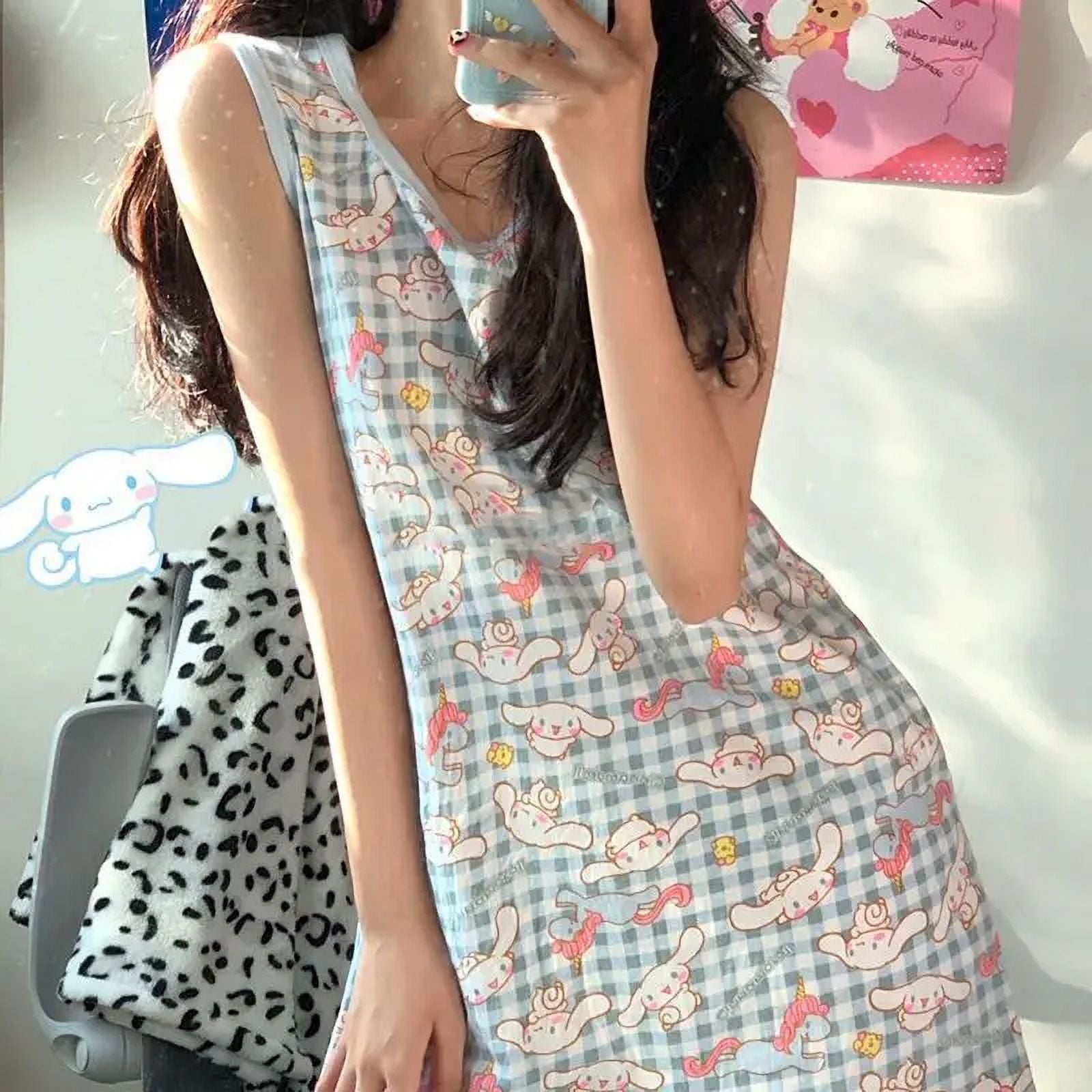 Cute My Melody Nightdress Sanrios Kuromi Pajamas Skirt Hello Kitty ...