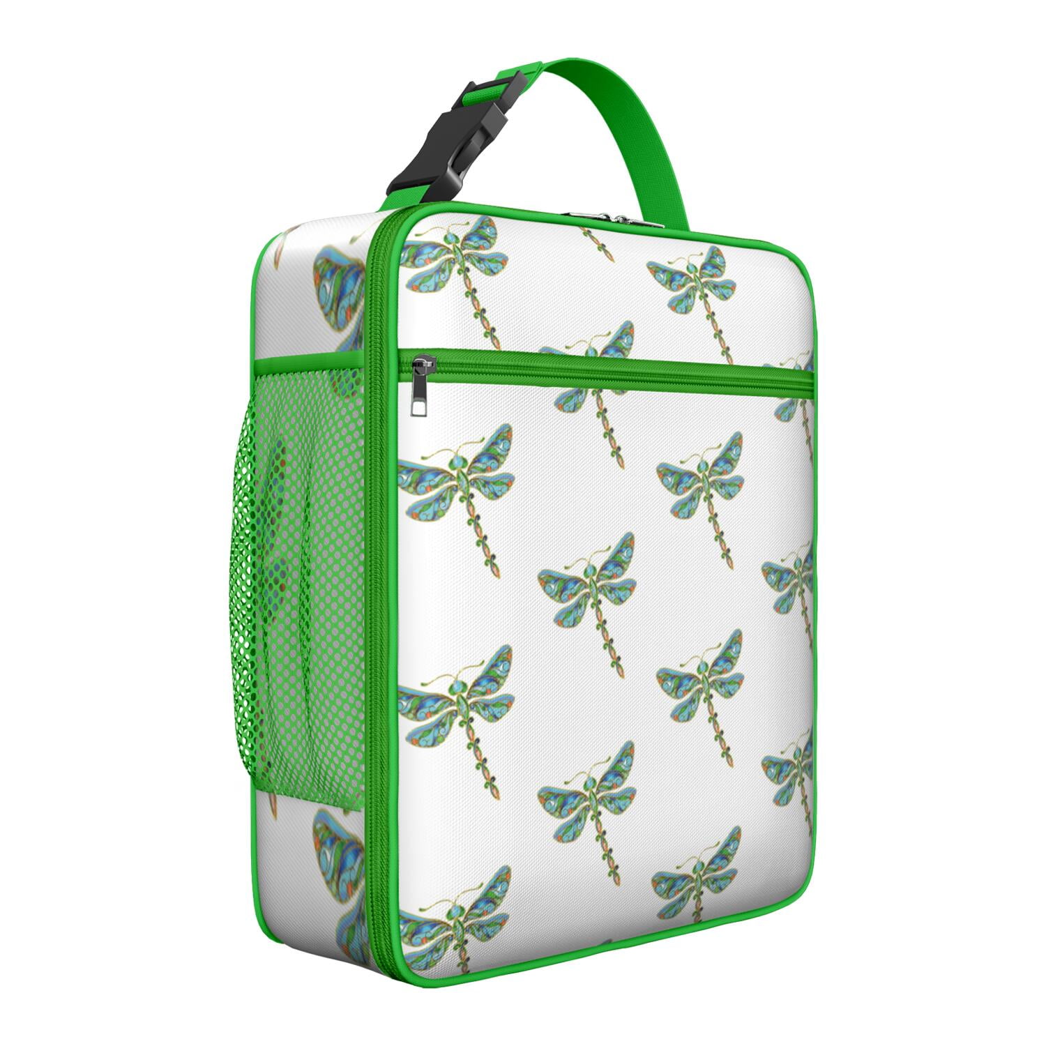 Cute Nature Insect Print Insulated Lunch Bag, Ladybug Polka Dot Cartoon Pattern Thermal Tote for ...