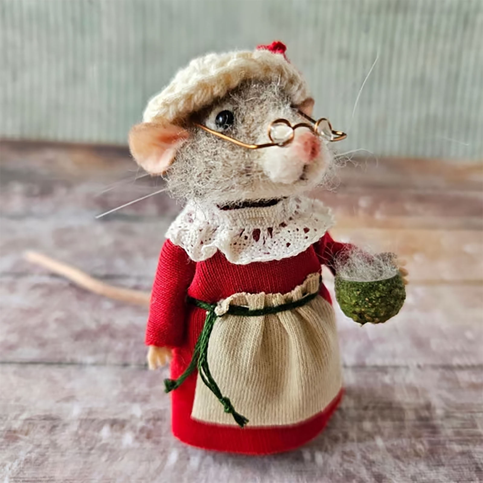 Cute Needle Felted Mouse,Christmas Wool Felt Mouse Ornament, Cute Felt ...