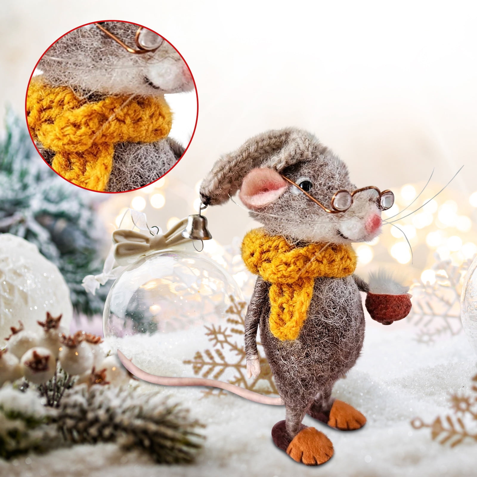 Cute Needle Felted Mouse,Christmas Wool Felt Mouse Ornament, Cute Felt ...