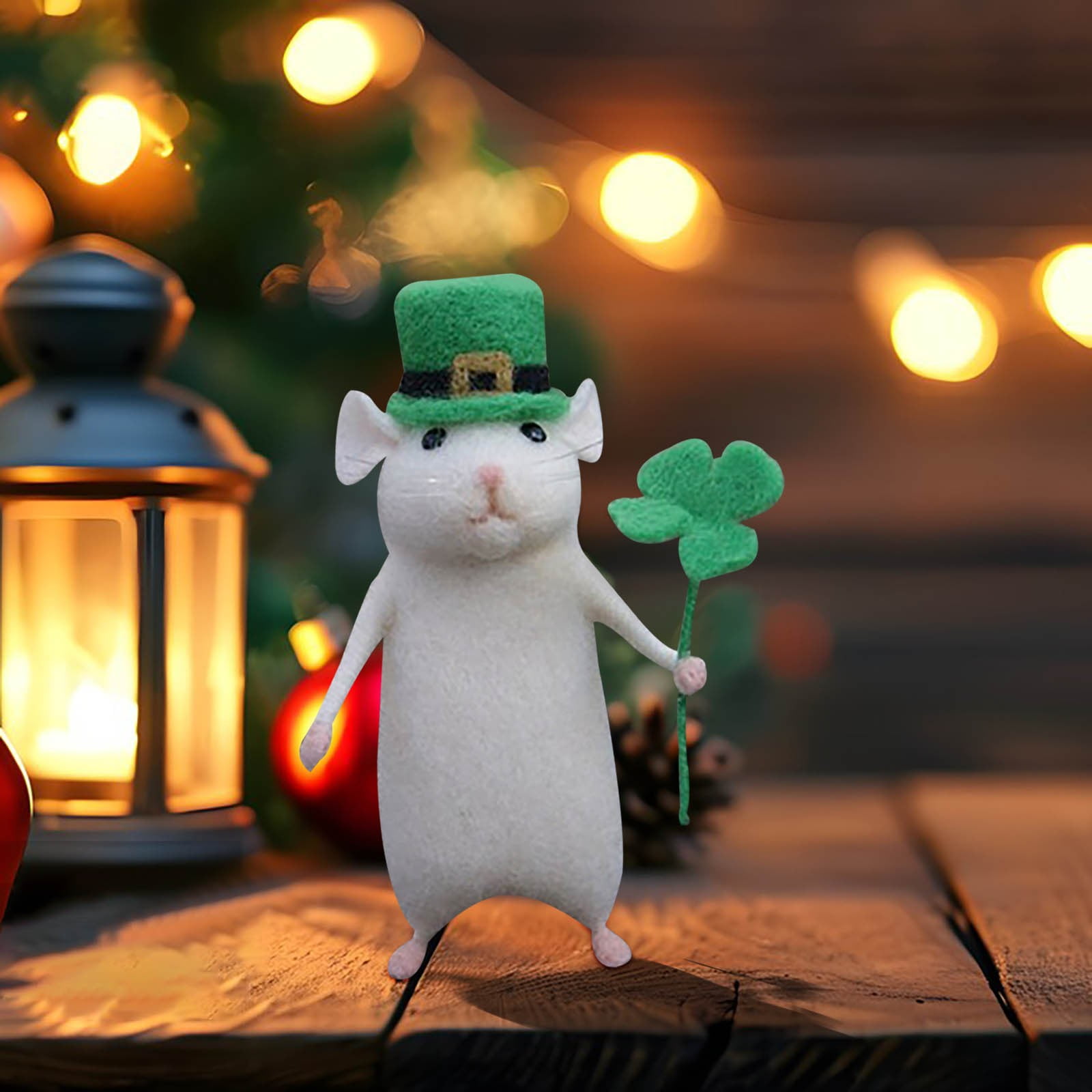 Cute Needle Felted Mouse（DIY Kits),Christmas Wool Felt Mouse Ornament ...