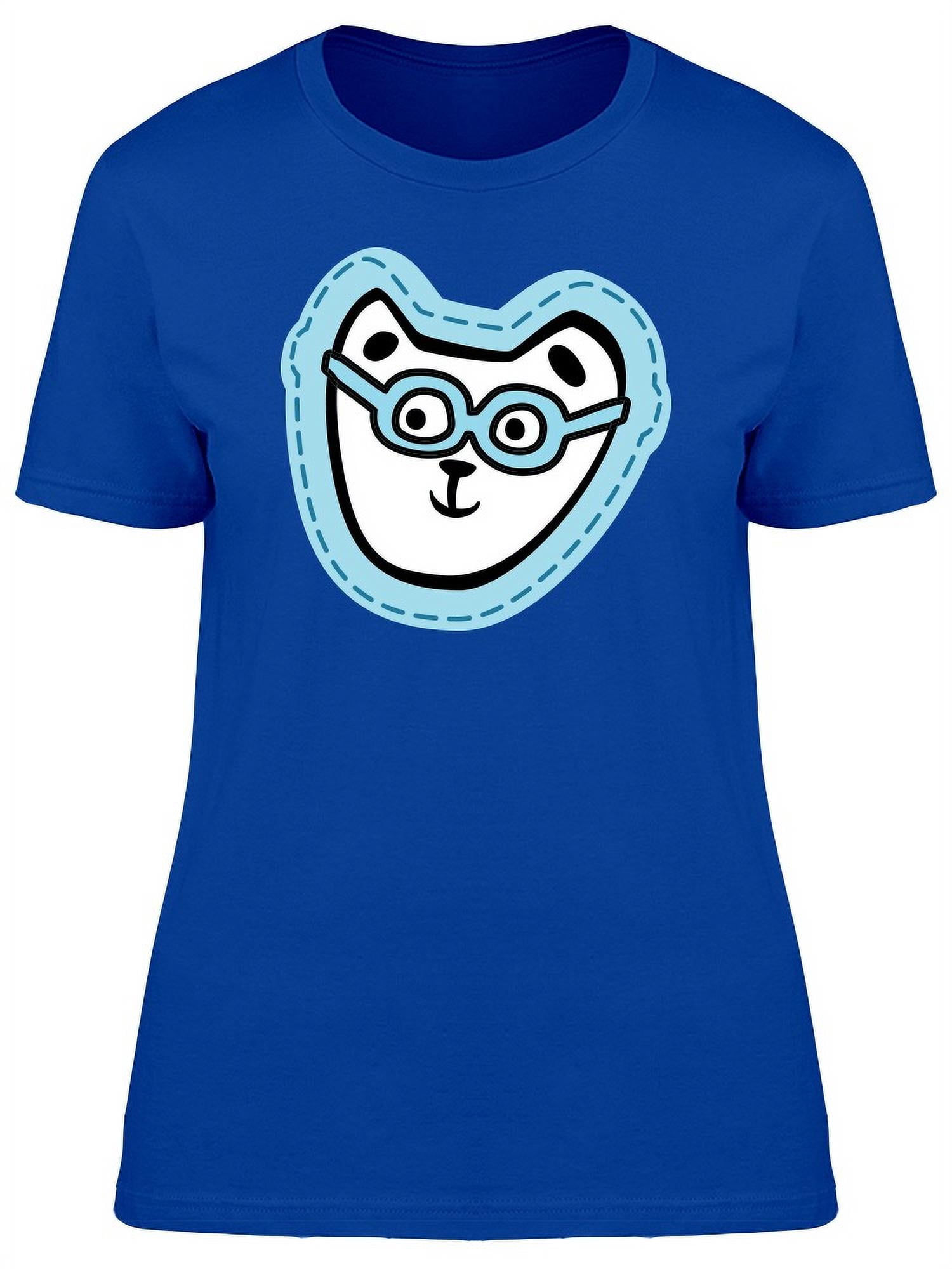 Cute Nerd Kitten Cartoon T-Shirt Women -Image by Shutterstock, Female ...