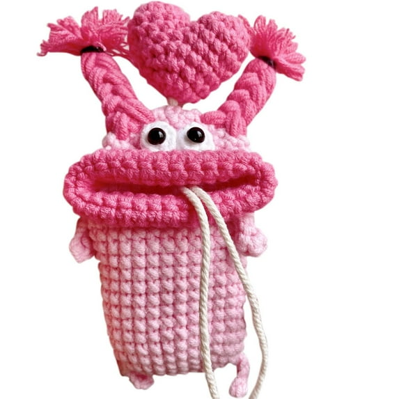 Cute Net Red Car Key Case,Funny Handmade Crochet Key Case/Holder,Ugly ...