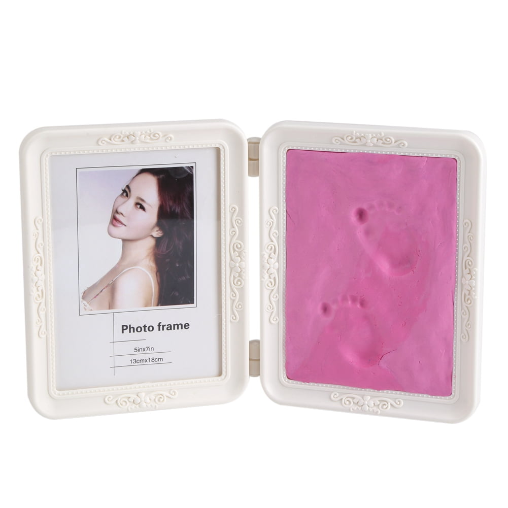 Cute Newborn Baby Handprint Footprint Display Photo Frame Inkpad Set ...