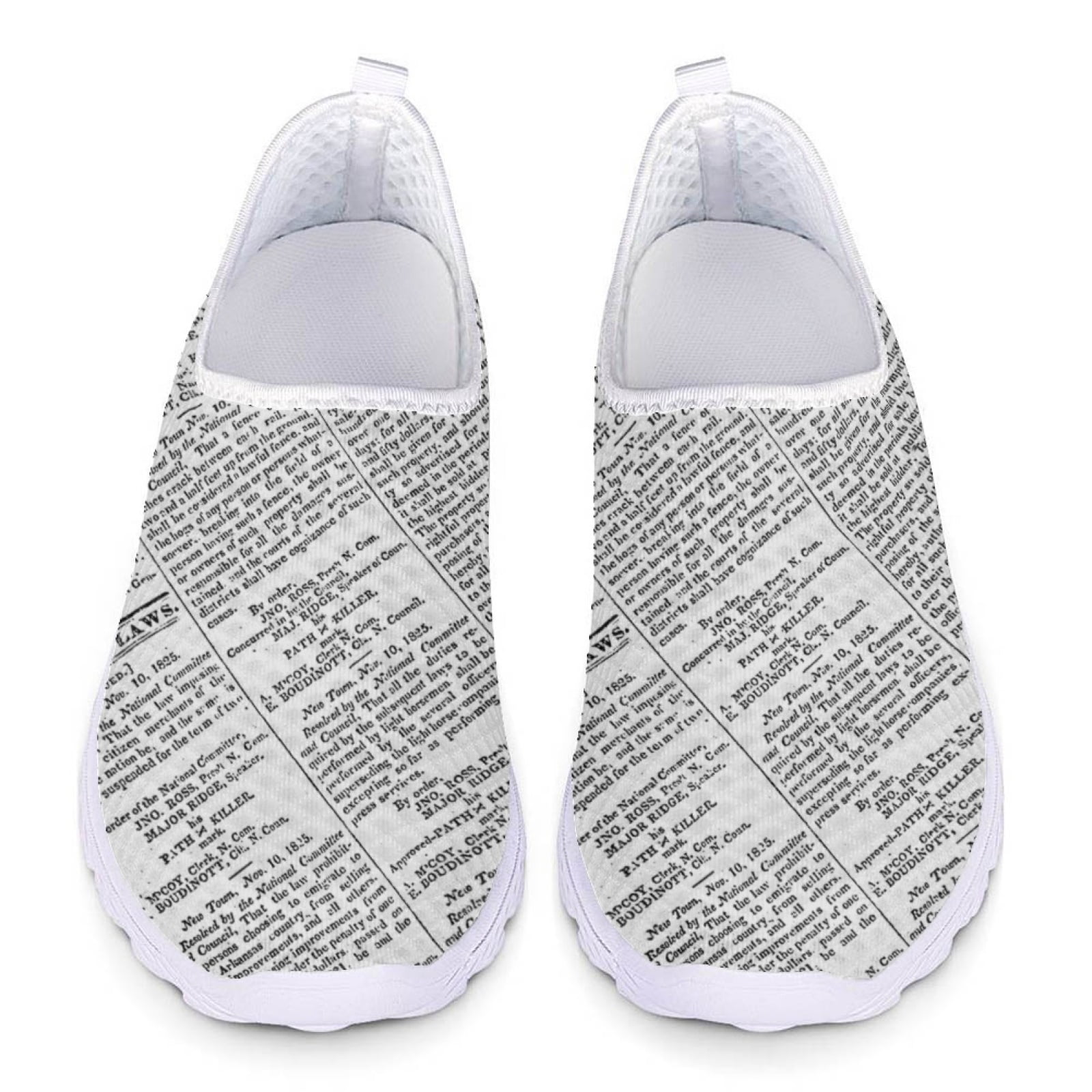 Cute Newspaper Print Loafers Women Casual Shoes for Women Summer ...