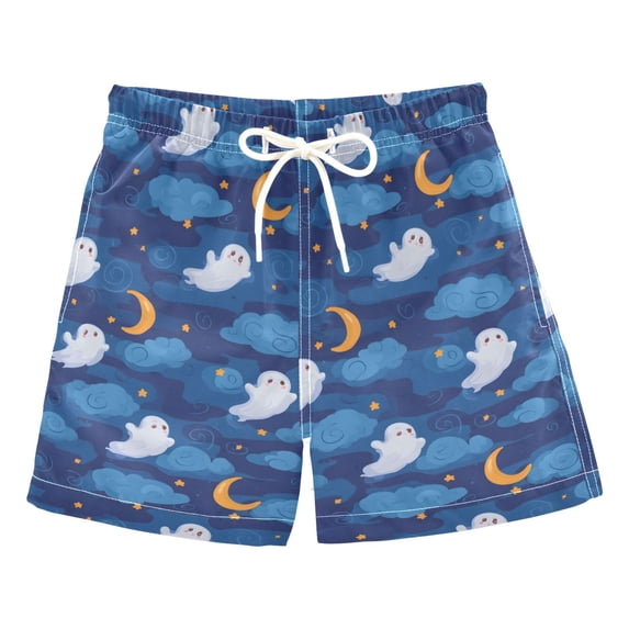 Cute Night Ghosts Swim Trunks Quick Dry Beach Pool Board Shorts ...