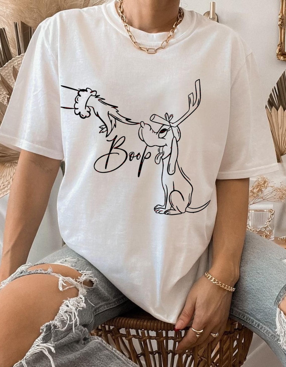 Cute Noel Dog Boop Nose Shirt, Reindeer Antler Puppy and Jolly Man Hand ...