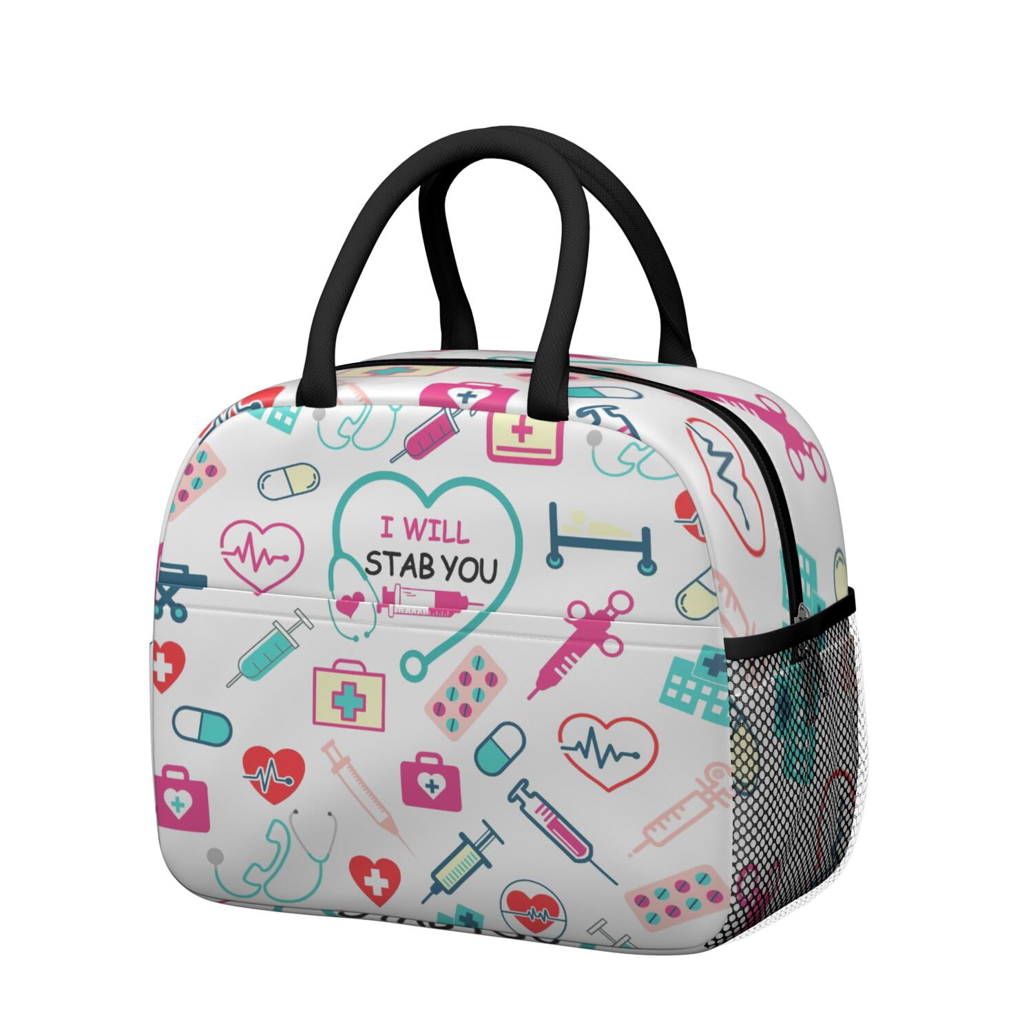 Cute Nurse Aesthetic Lunch Bag - Reusable Thermal Insulated Lunch Box ...