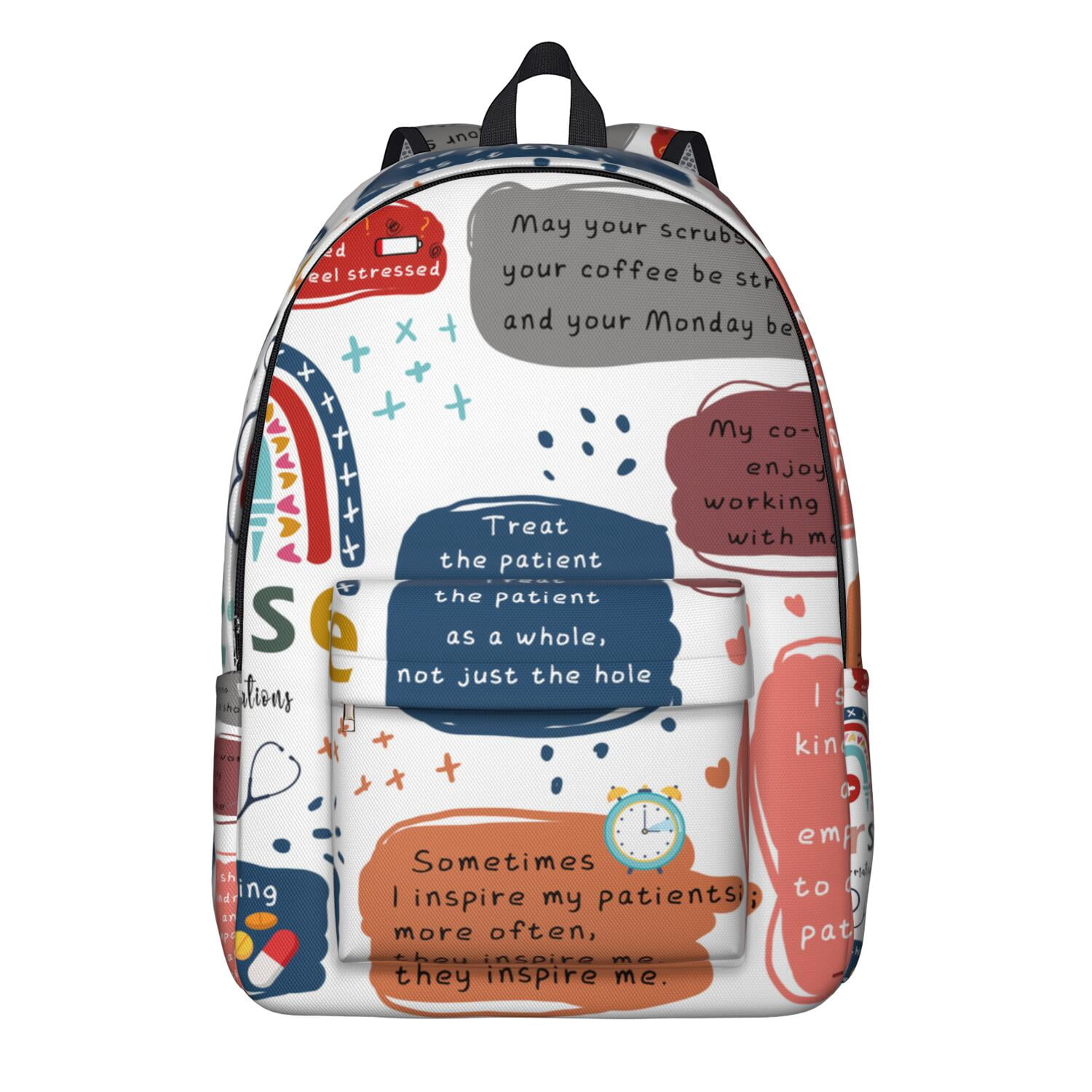 Cute Nurse Backpack for Nursing Students, Saving Lives Every Day Print ...