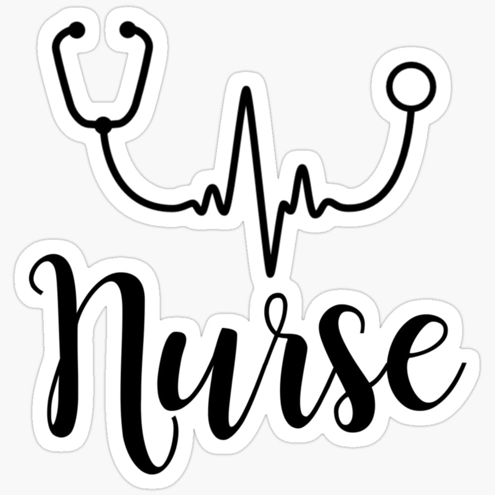 Cute Nurse Stethoscope Sticker Phone Decal Water Bottle Stickers Car ...