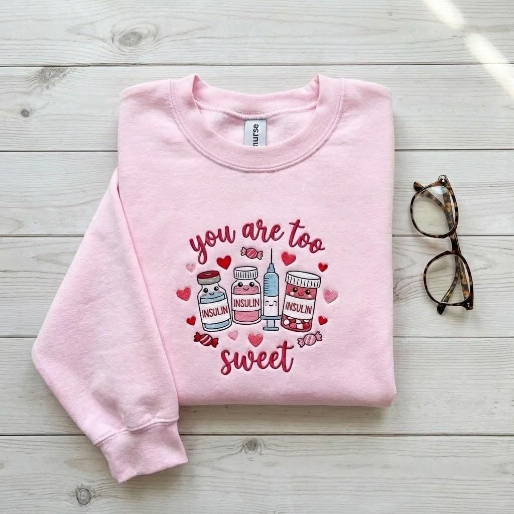 Cute Nurse Valentine Crewneck, Med Surg Nurse Gift, ICU Nursing Student ...