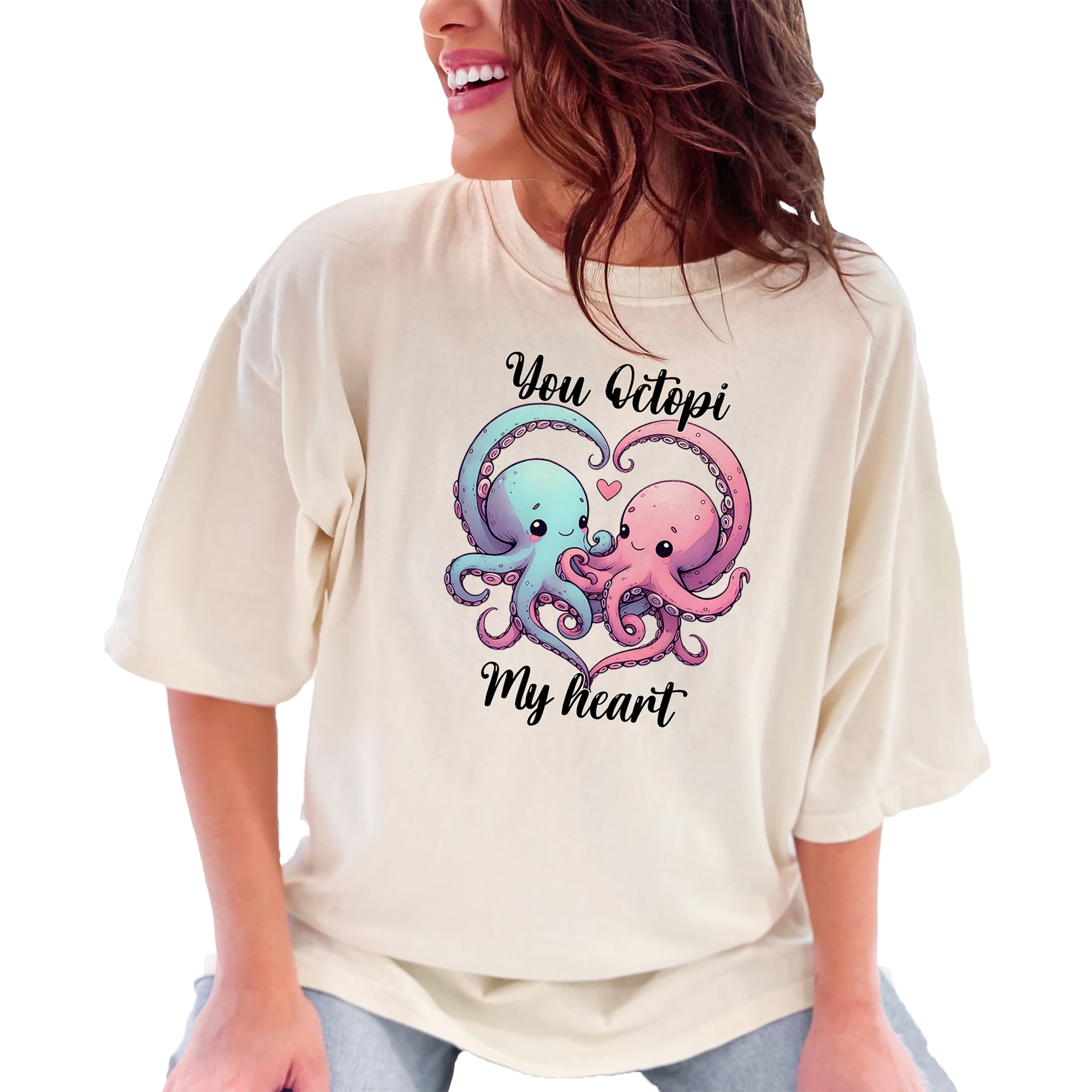 Cute Octopus Couple T-Shirt, Fun and Whimsical Design, Adorable Ocean ...