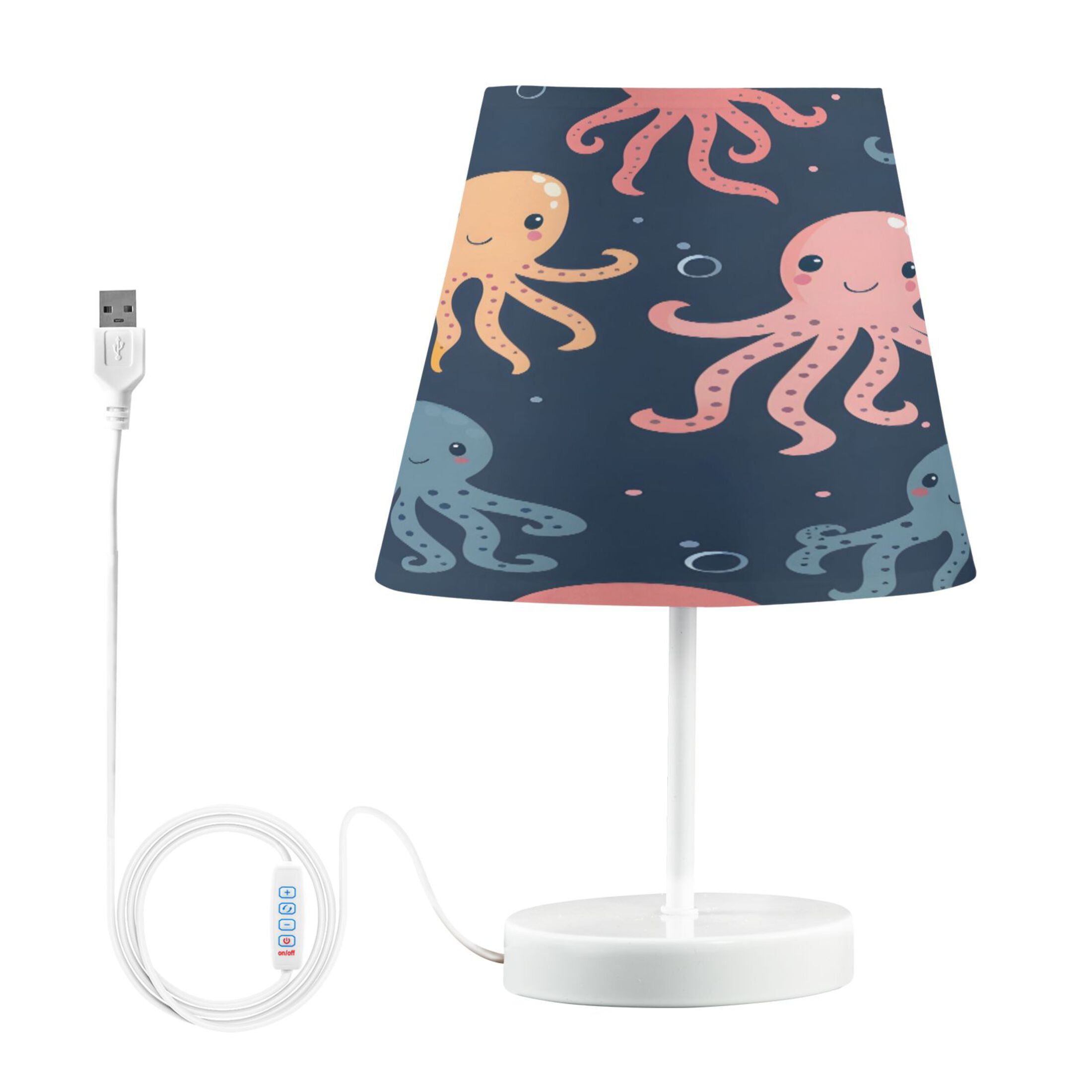 Cute Octopus Desk Lamp LED Table Nightstand Lamps with 3 Color ...