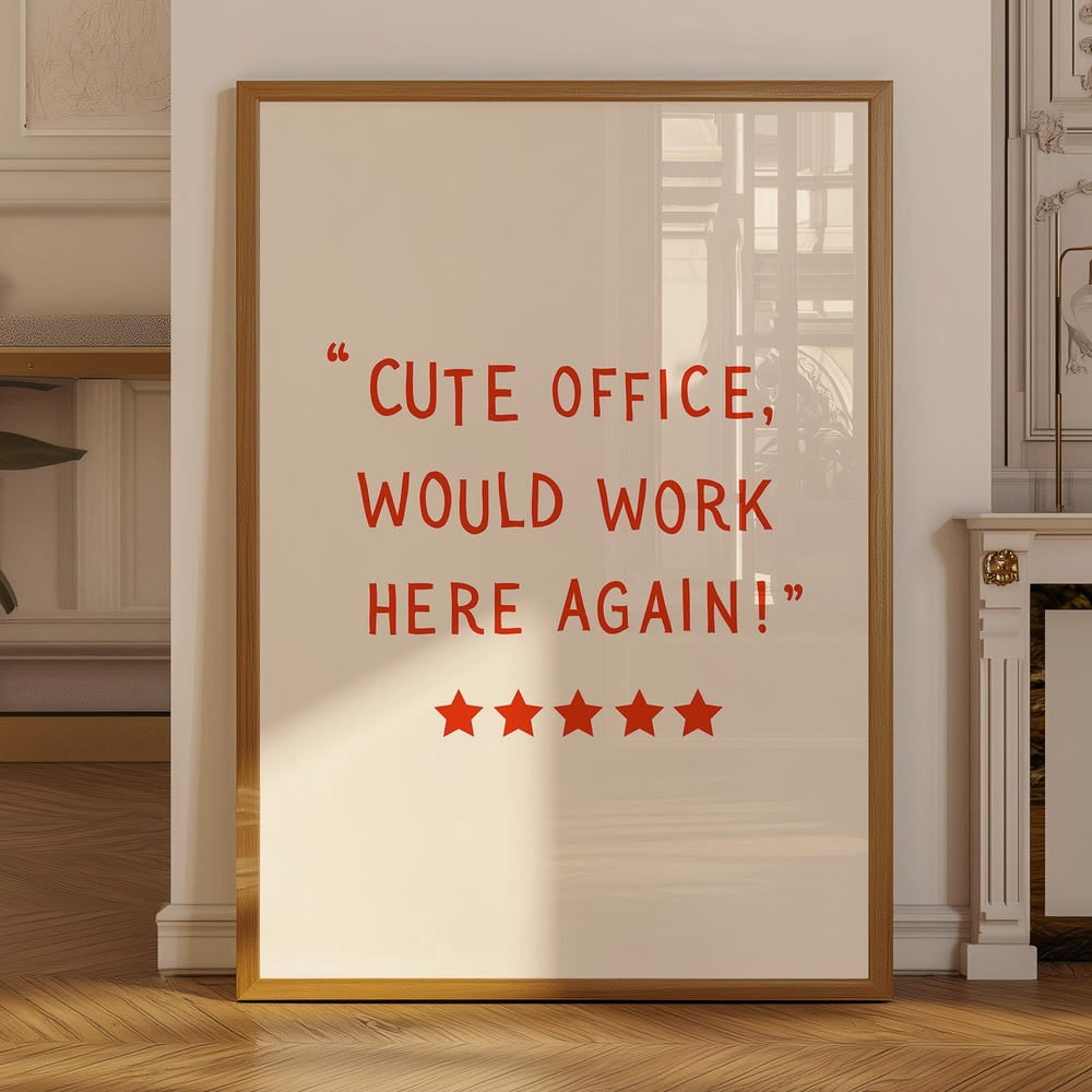 Cute Office Wall Art, Inspirational Print, Home Office Wall Print, Cute ...