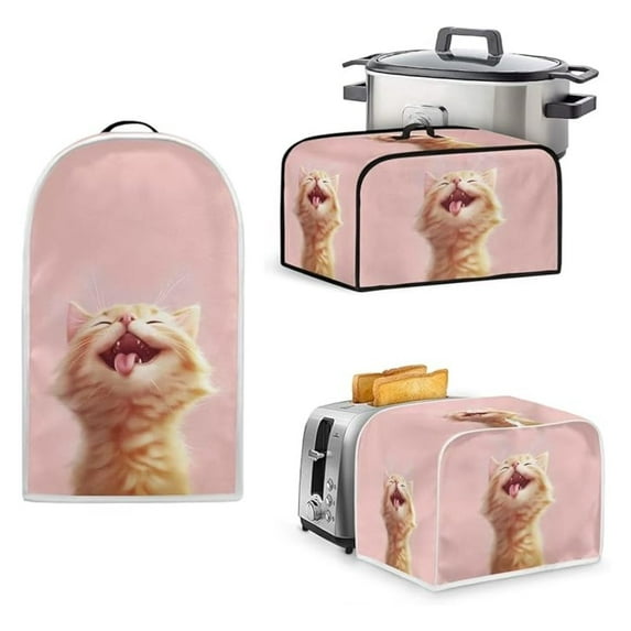 Cute Orang Cat Blender Cover Toaster Dust Cover 4 Slice Bread Machine ...