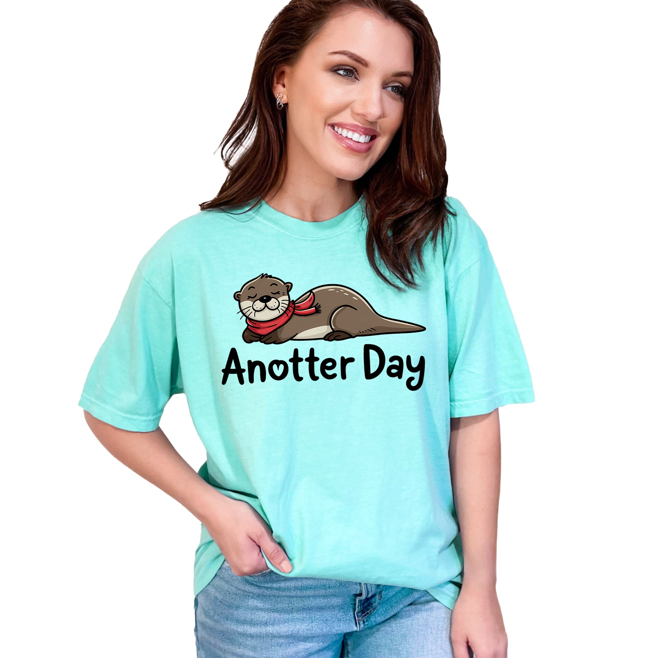 Cute Otter Design T-Shirt, Funny Otter Graphic Tee, Anotter Day Shirt, Adorable Otter Lover Gift ...