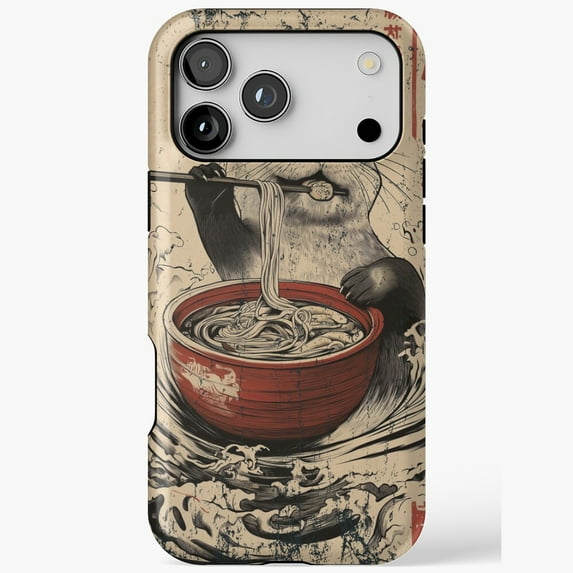 Cute Otter Eating Ramen Japanese Style Phone Case Compatible iPhone 17 ...
