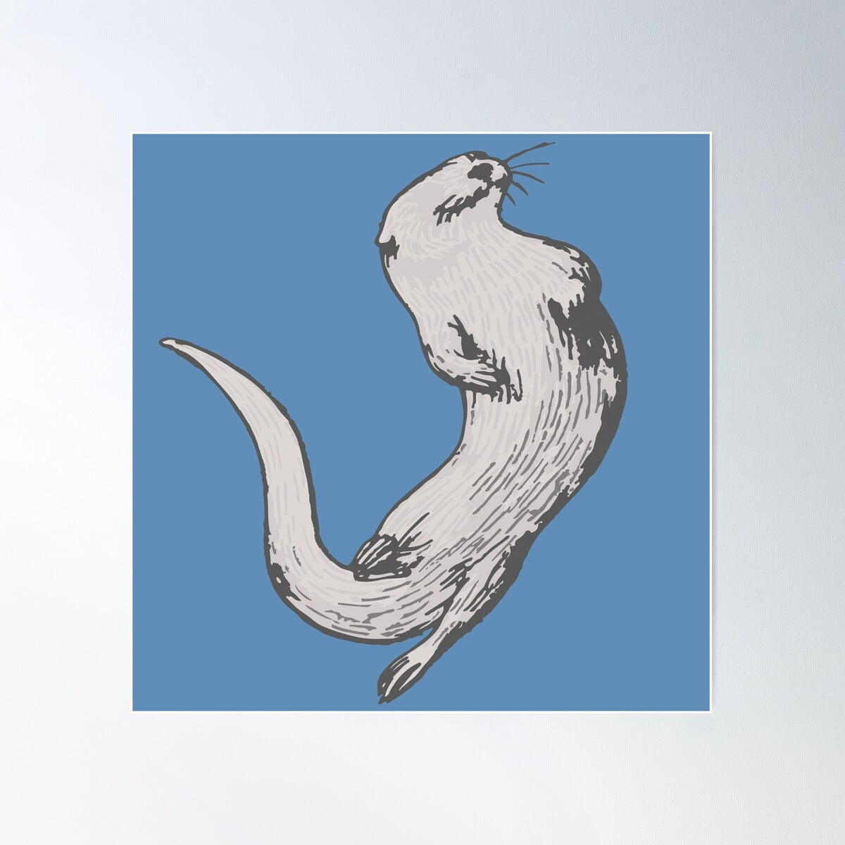 Cute Otter Poster Wall Art, Modern Wall Decor For Living Room Bedroom ...