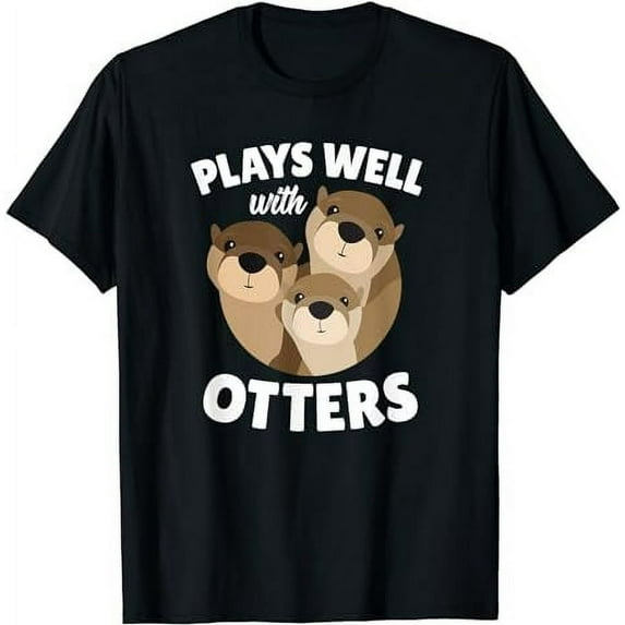 Cute Otter Pun Funny Animal Lover Unisex Casual Short Sleeve T-Shirt ...