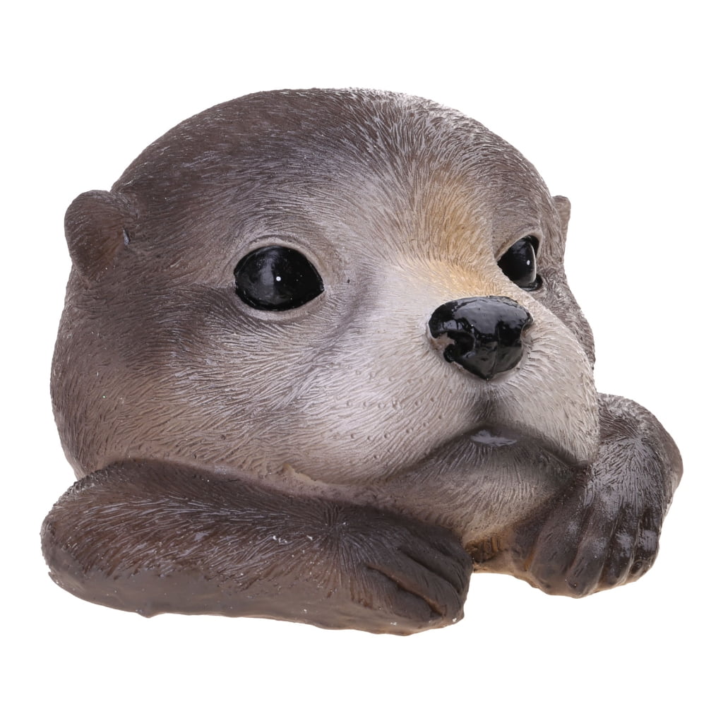 Cute Otters Floating Statue Resin Otters Shape Floating Pool ...