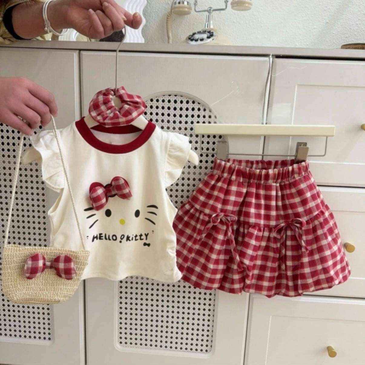 Cute Outfit Set Cartoon Skirt Summer Casual New Fashionable Cartoon ...