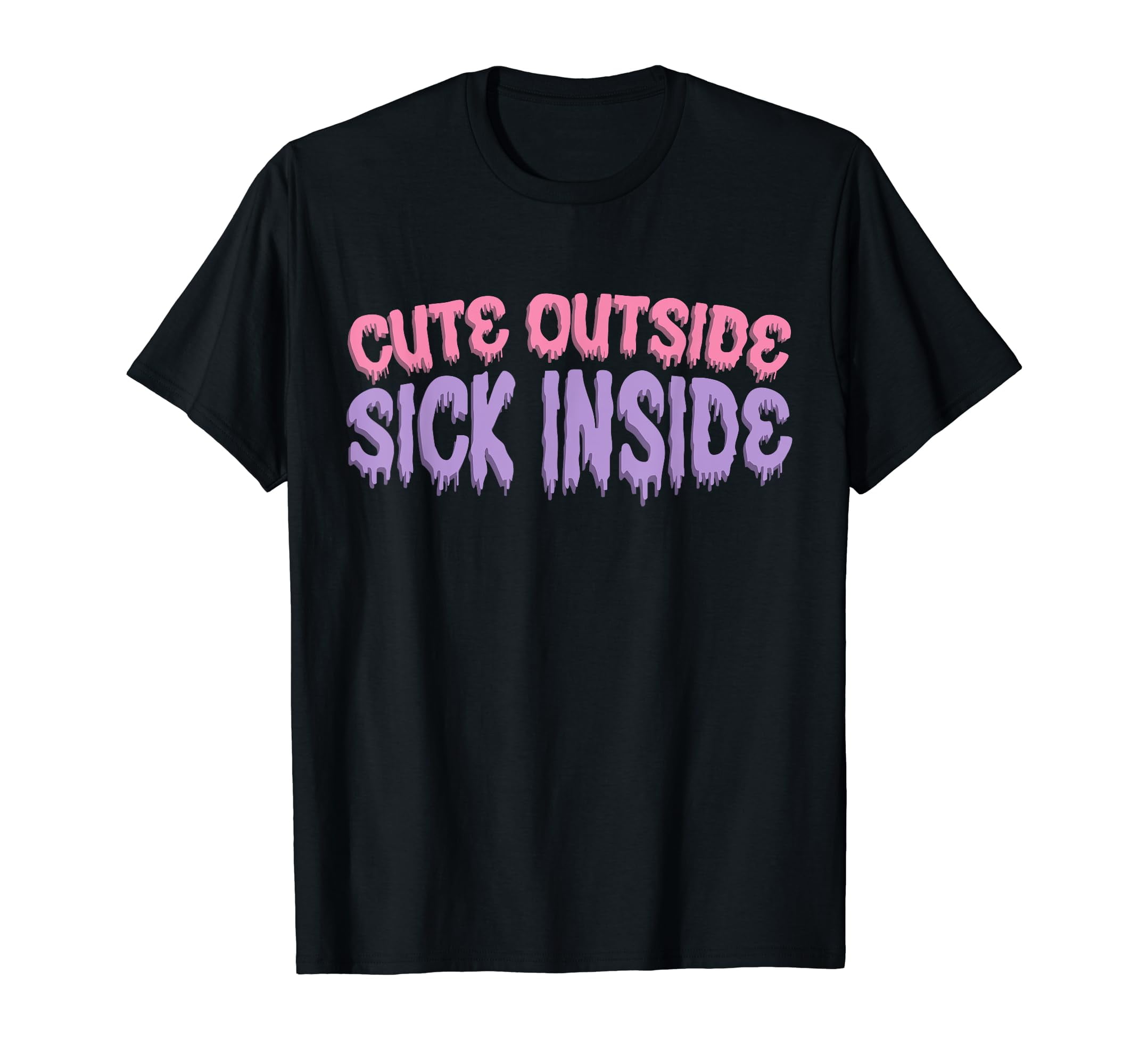 Cute Outside Sick Inside Kawaii Menhera Pastel Goth T-Shirt - Walmart.com