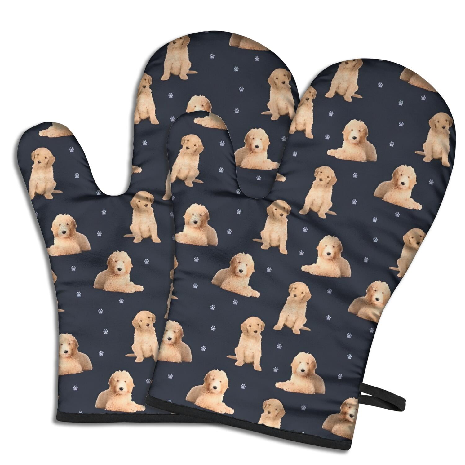Cute Oven Mitts,Goldendoodle Dog Oven Mitt 2-Pack Set,Kitchen Gloves ...