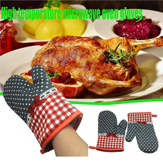 Cute Oven Mitts,Kitchen Cooking Cotton Microwave Oven Gloves Mitts Pot ...