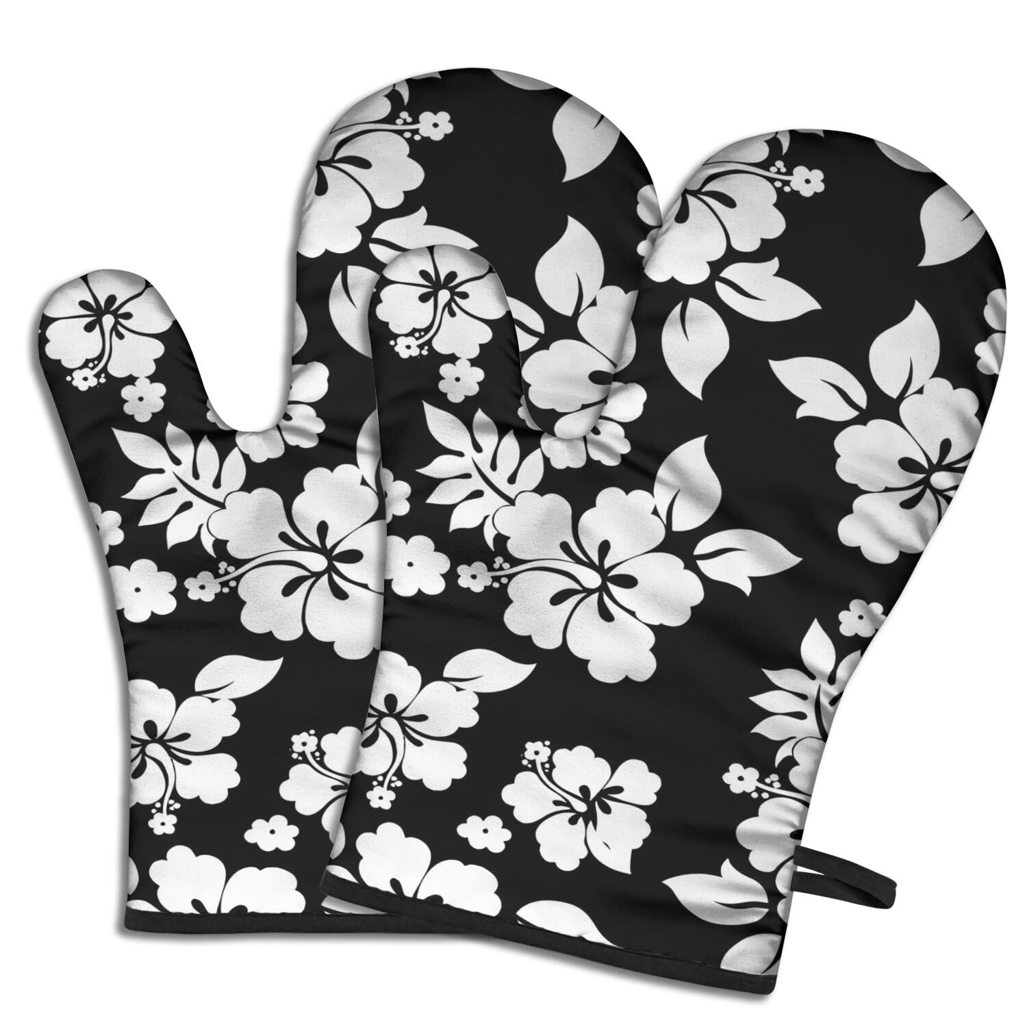 Cute Oven Mitts,Pioneer Flower Floral Print Pattern Oven Mitt 2-Pack ...