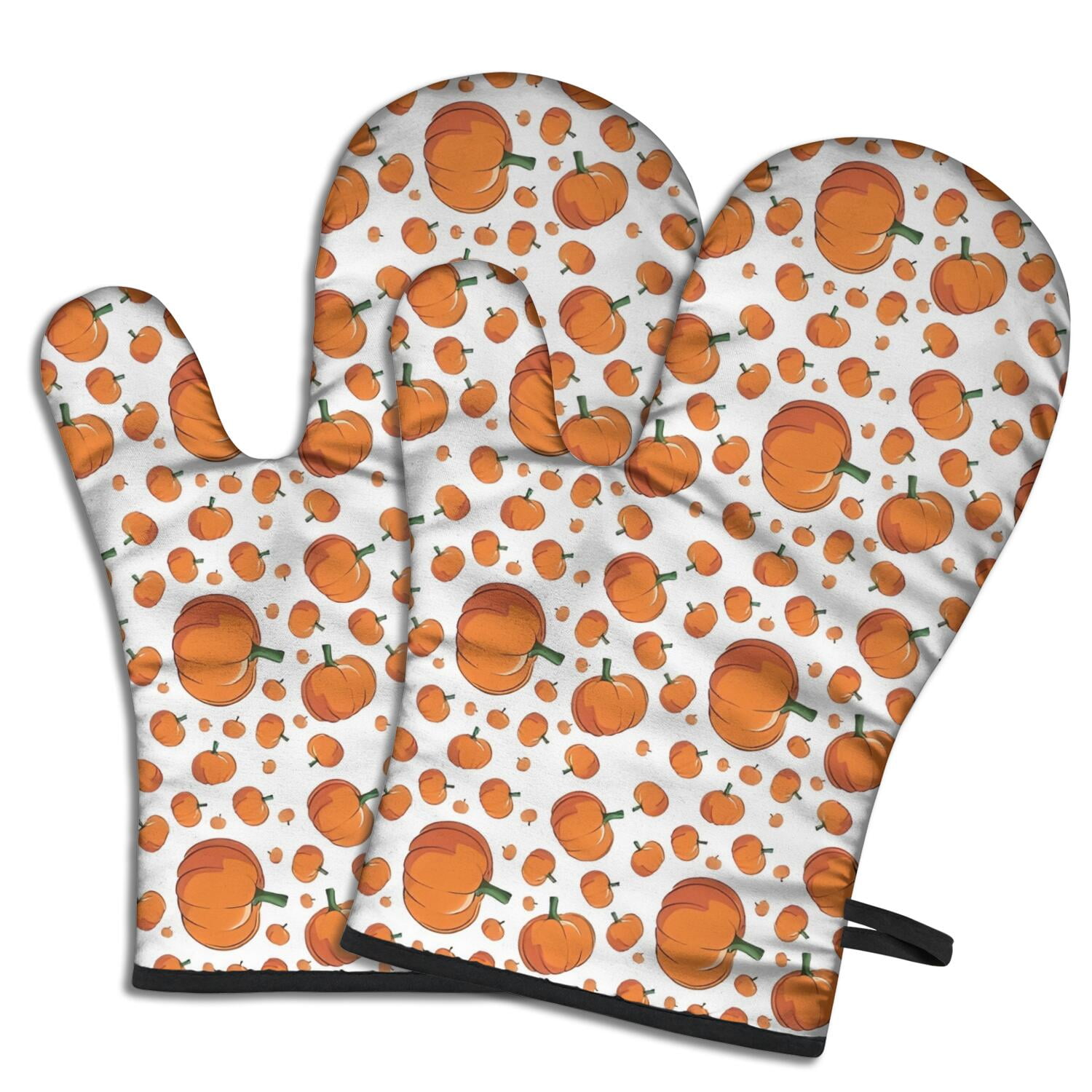 Cute Oven Mitts,Pumpkin Pattern Oven Mitt 2-Pack Set,Kitchen Gloves for ...