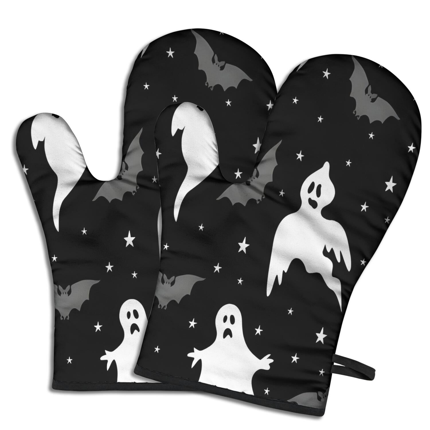 Cute Oven Mitts,Spooky Halloween Silhouette Pattern Oven Mitt 2-Pack ...