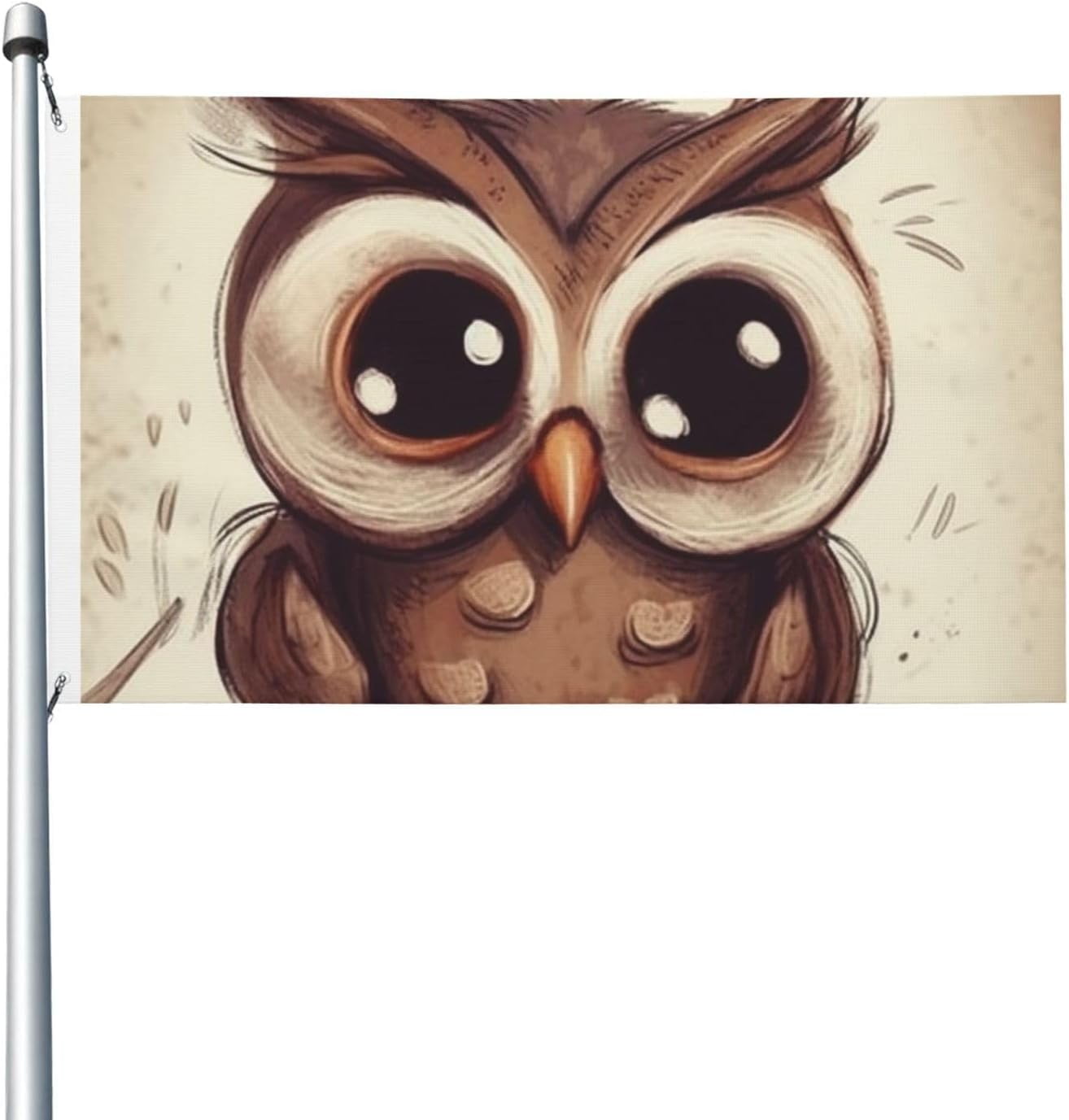 Cute Owl Flag 3x5 ft Garden Flag Welcome Spring Summer Garden Flags ...