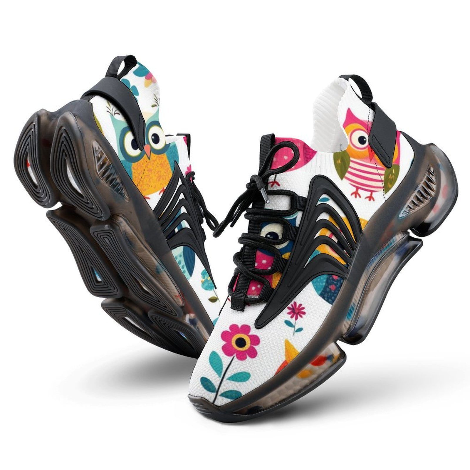 Cute Owl Pattern Walking Shoes for Men Woman Lightweight Tennis Fashion ...