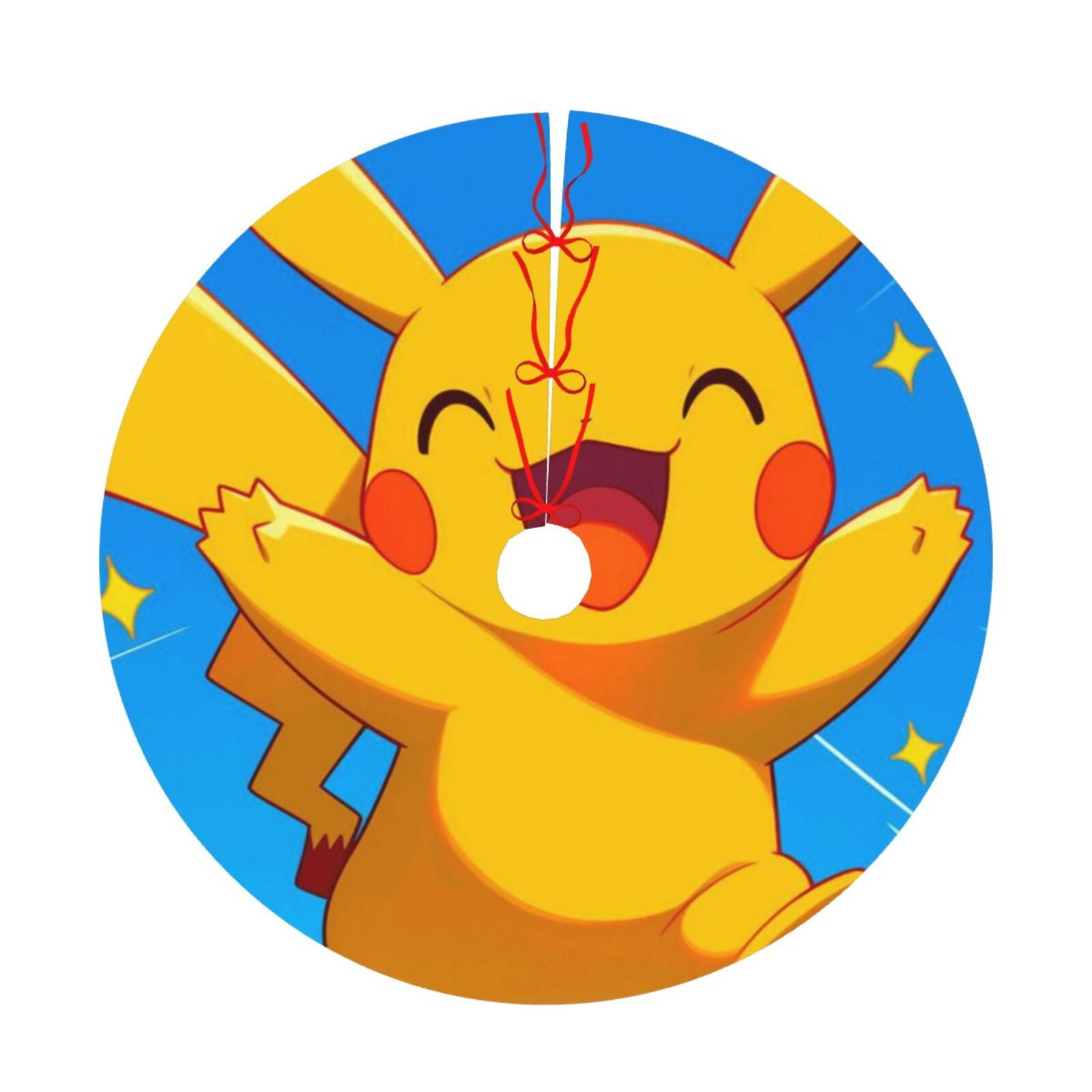 Cute P-okémon Pikachu Christmas Tree Skirt - 36 Inches Merry Christmas ...