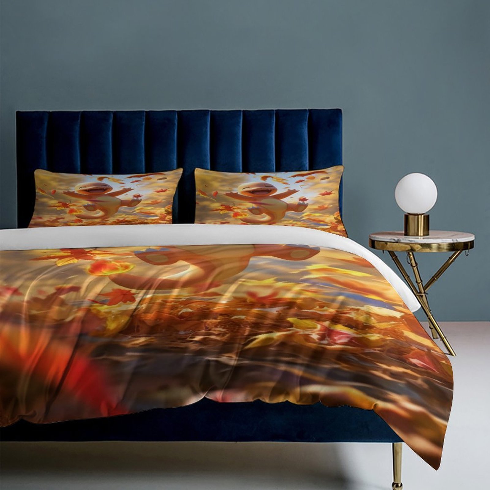 Cute P-okemon Charmander Bedding Duvet Cover Set 2 Piece (1 Duvet ...