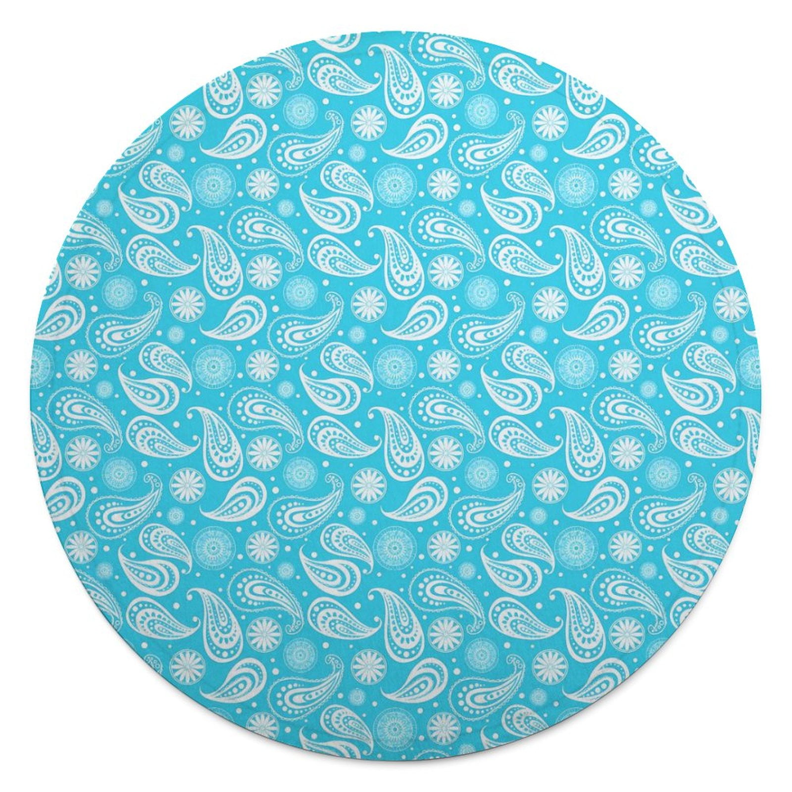 Cute Paisley Soft Durable Round Blanket Retro Print Camping Throw ...