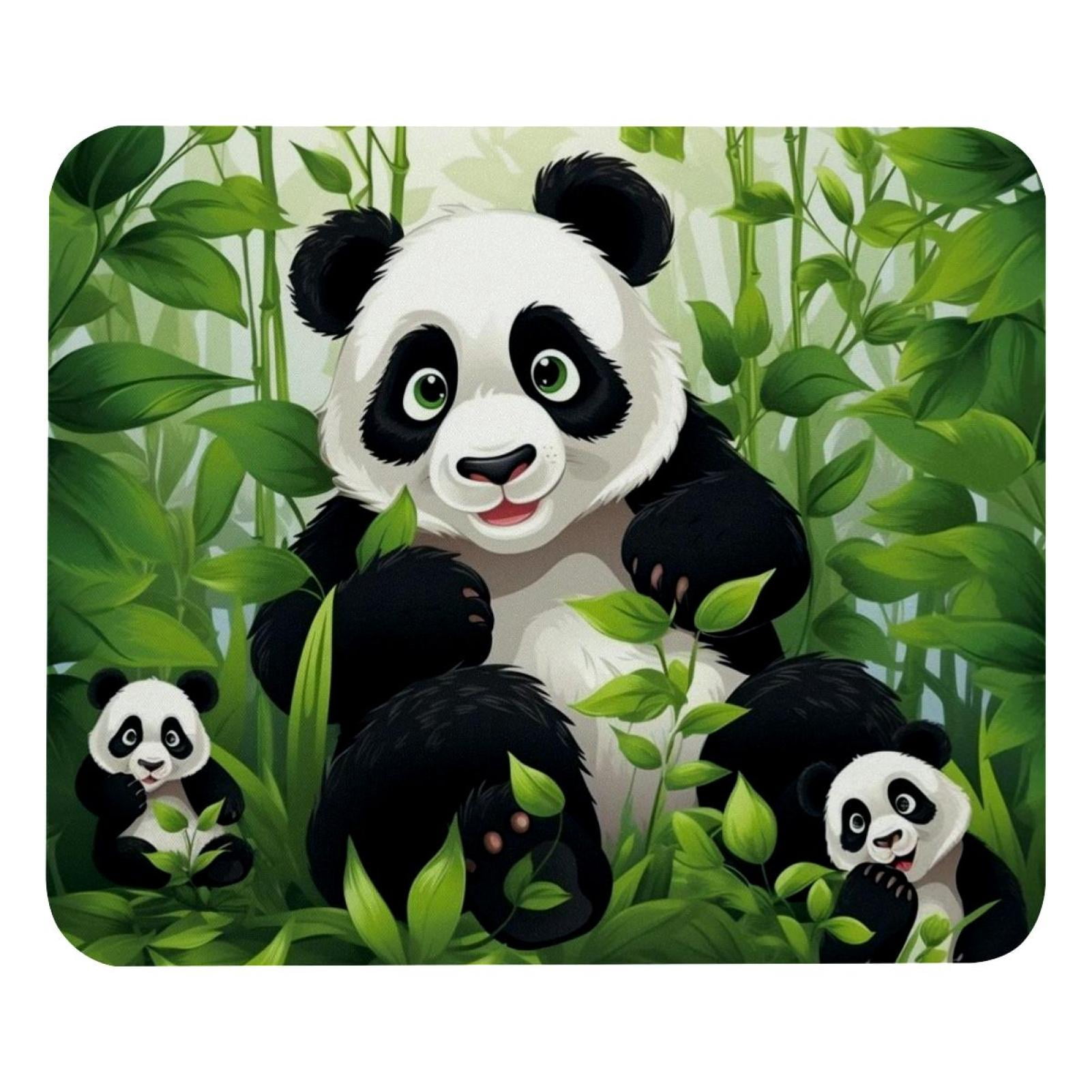 Cute Panda Animals Pattern Mousepad Square Thickness 2mm Desk Mat ...