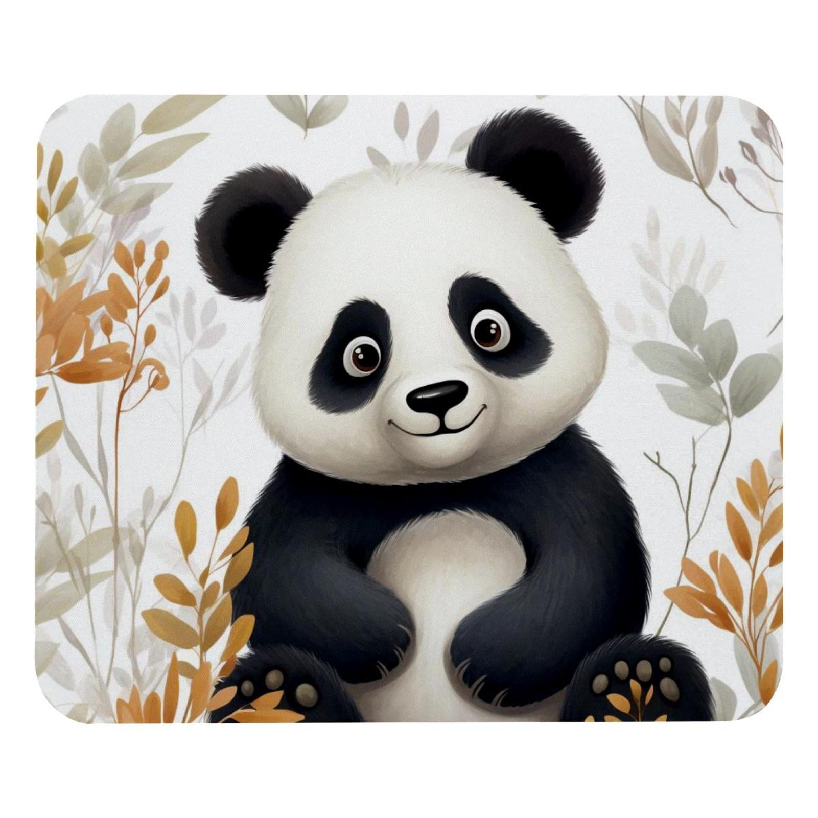 Cute Panda Animals Pattern Mousepad Square Thickness 2mm Desk Mat ...